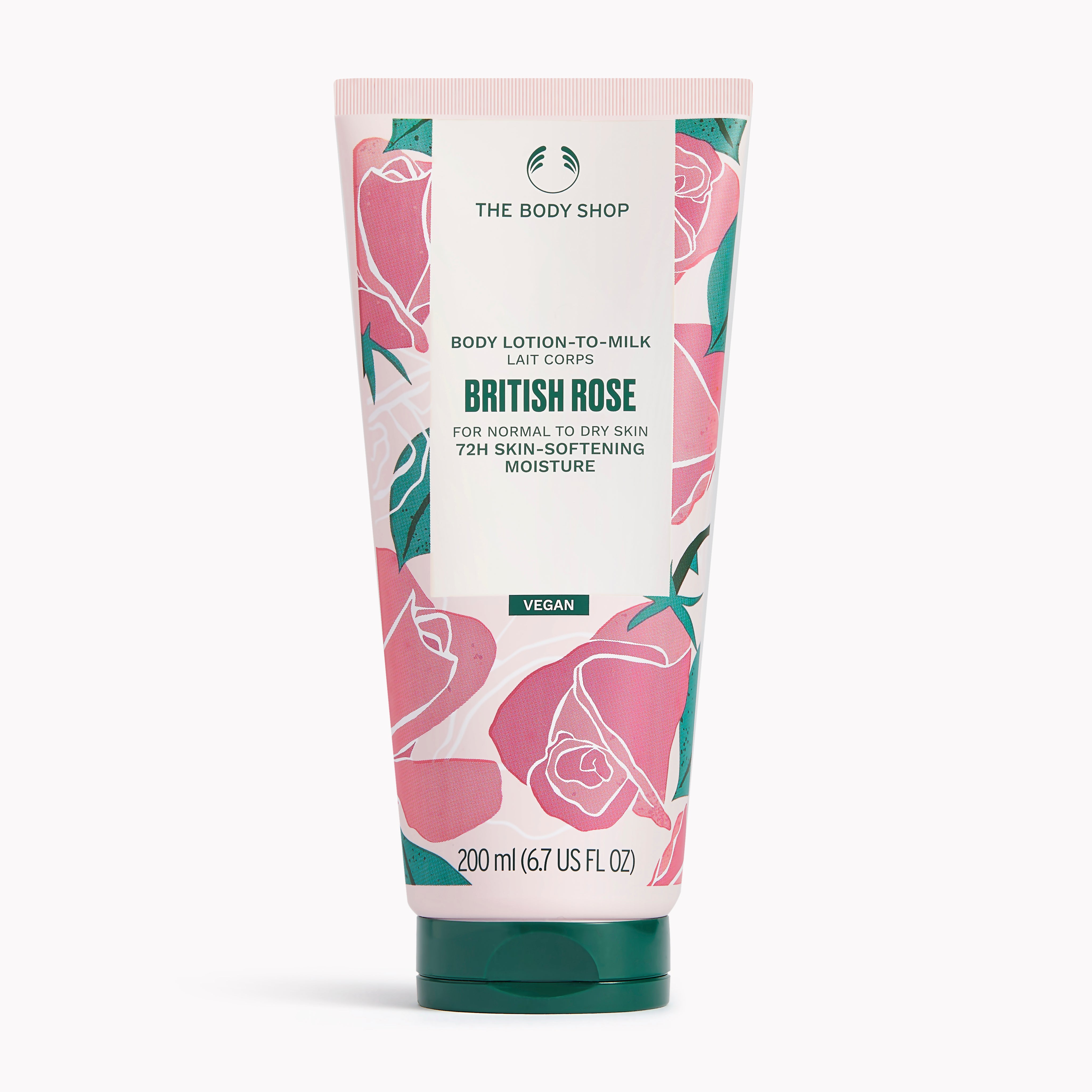 British Rose Lotion-to-Milk 200ml | Body Lotion |The Body Shop Australia